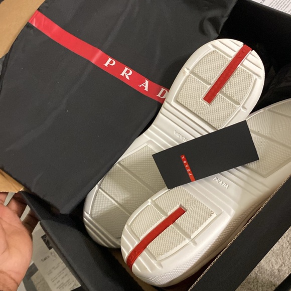 Prada | Shoes | Prada American Cup Sneakers 10 Dust Bags Prada Sack Bag W Receipt 750 | Poshmark
